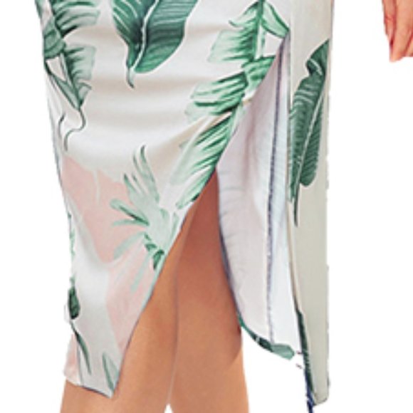 Dresses | New Tropical Floral Print Off The Shoulder Ruched Bodycon ...